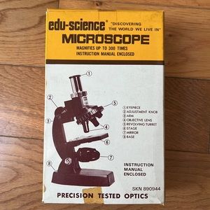 edu-science | Toys | Vintage 8s Eduscience Microscope In Box 300x ...
